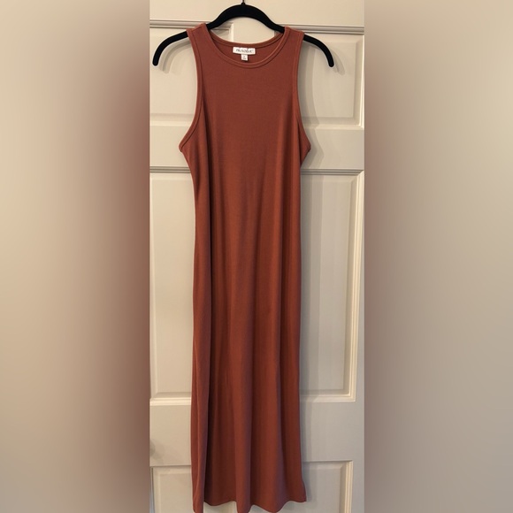 Prologue | Dresses | Prologue Ribbed Rust Burnt Orange Red Ribbed ...